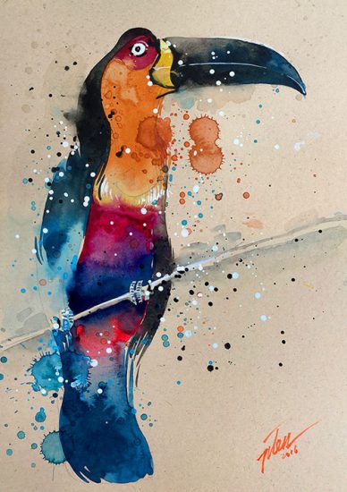 Художник Tilen Ti - яркие рисунки акварелью для вдохновения